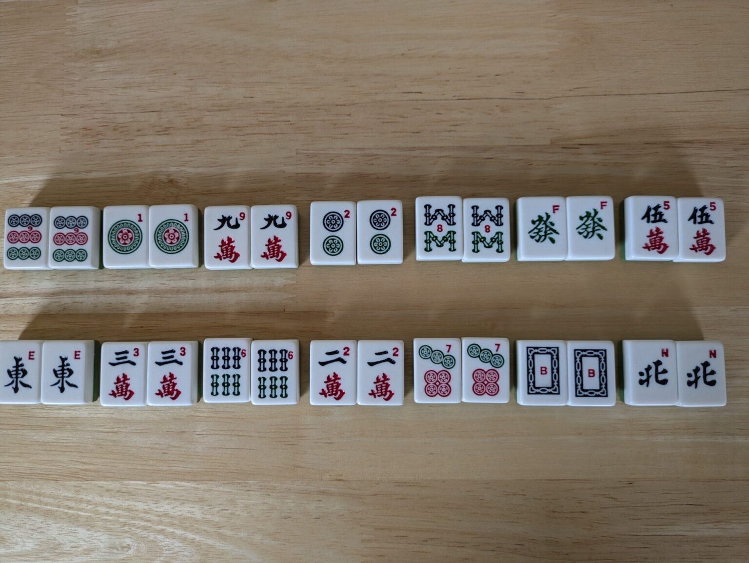 Mahjong Special Hands – Pairs (dirty) - Exmouth & District